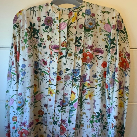 Gucci | Tops | Gucci Floral Silk Blouse | Poshmark